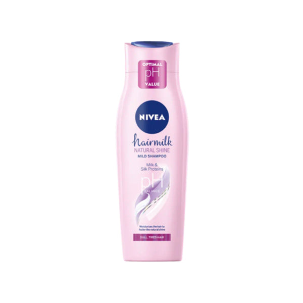 Nivea Hair Shampoo Natural Shine Milk Protein Hydrates Nourishes Smoot